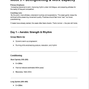 Middle School Track Training Plan – ACE Method Coaching